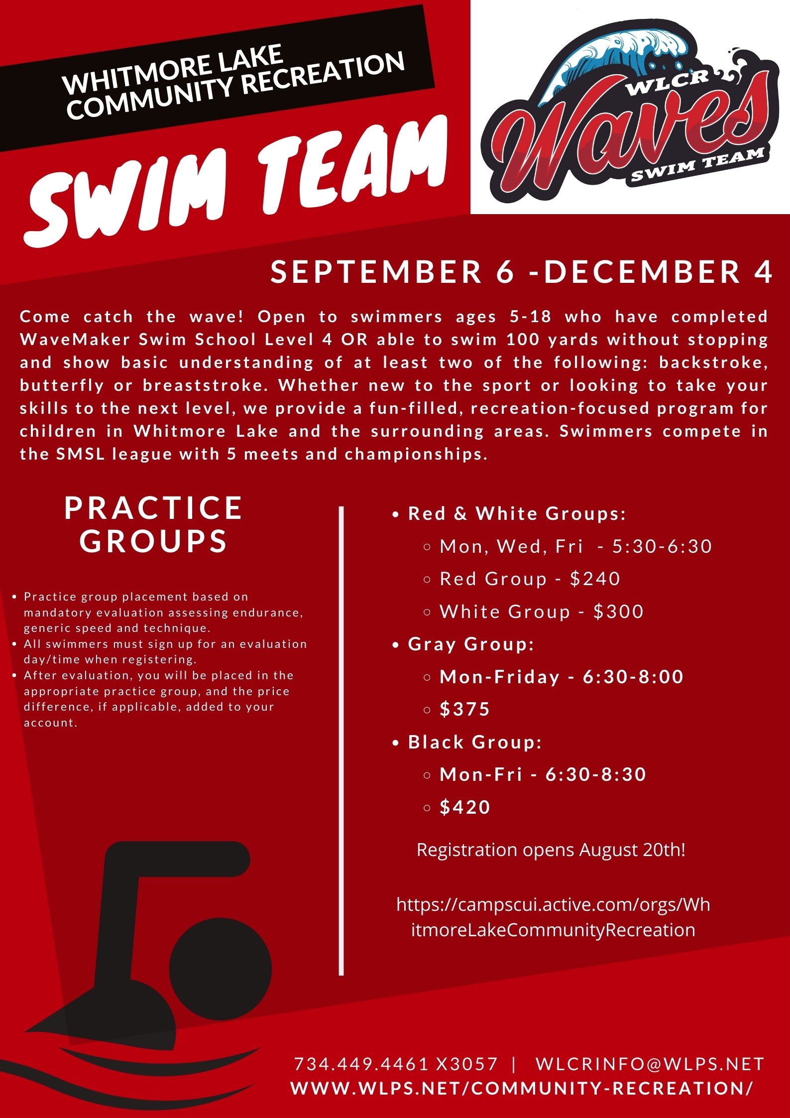 Fall 2022 Swim Team - Whitmore Lake Public Schools